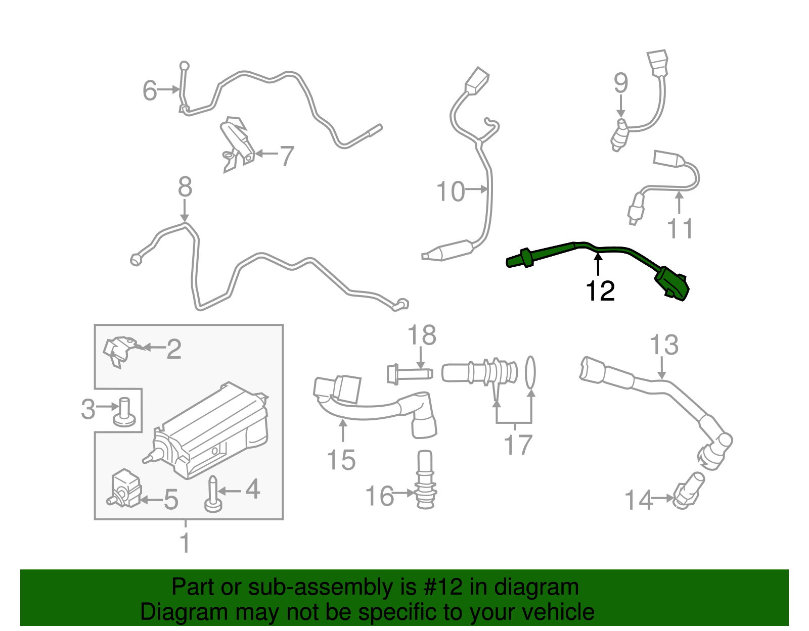 2016-2019 Ford | Motorcraft™ Rear Oxygen Sensor | DY-1334 | Walls' Ford ...