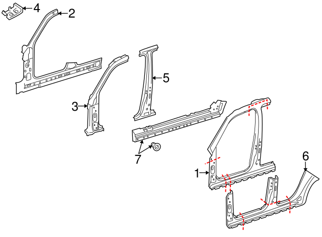 2010-2015 Mercedes-Benz Rocker Panel 204-637-44-35 | AutoNationParts.com