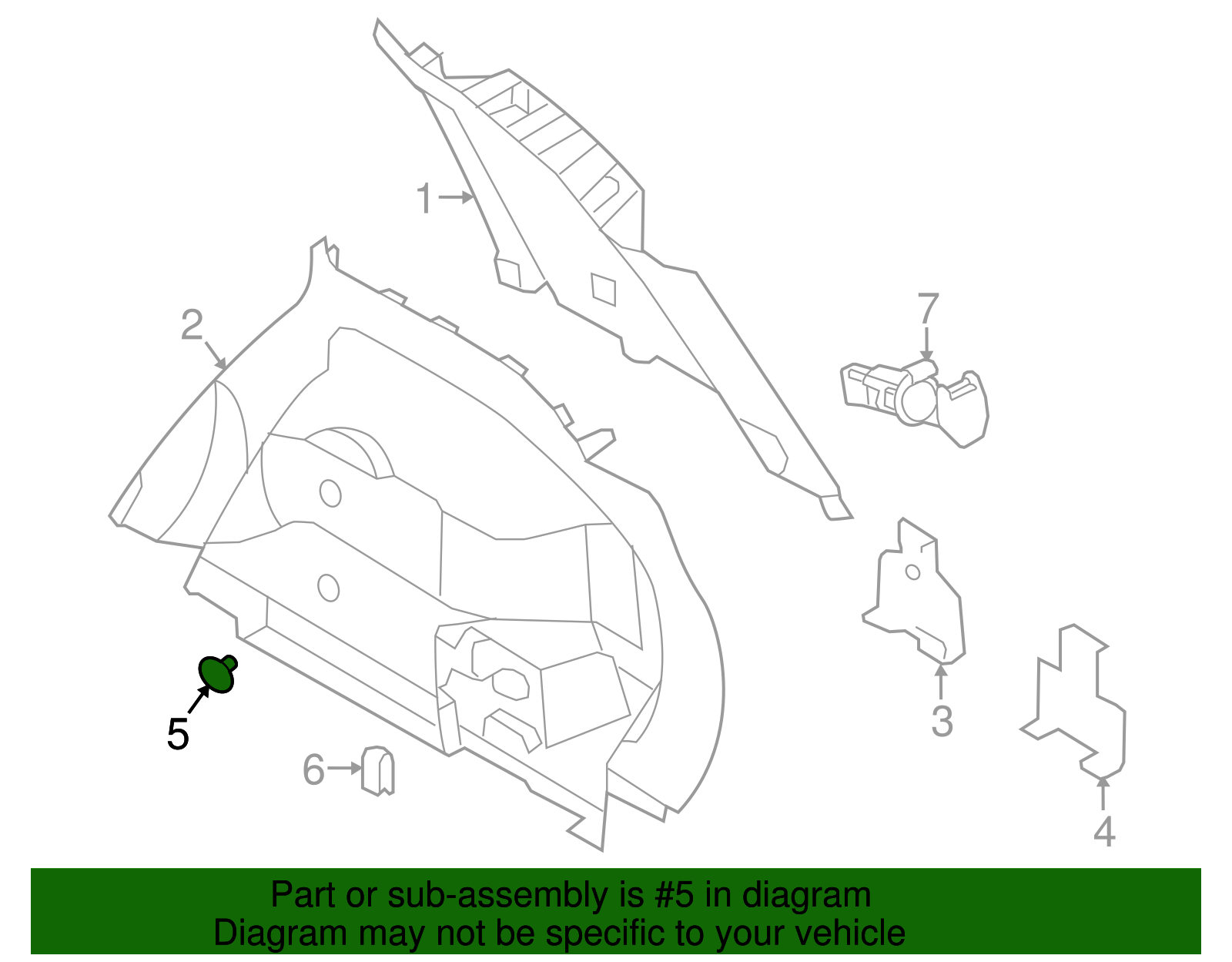 2015-2020 Nissan Rogue Lower Quarter Trim Cap 84946-5HA0B | Ziegler ...