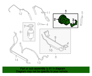 Genuine OEM Power Steering Pump Part# LR007207 Fits 2008-2012 Land ...