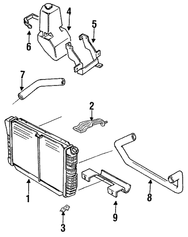 1984-1993 Ford Radiator Bracket EOBZ8A193A | TascaParts.com