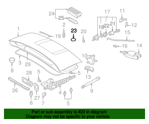 51711922189 - 1996-2024 BMW Convertible Top Stowage Compartment Lid ...