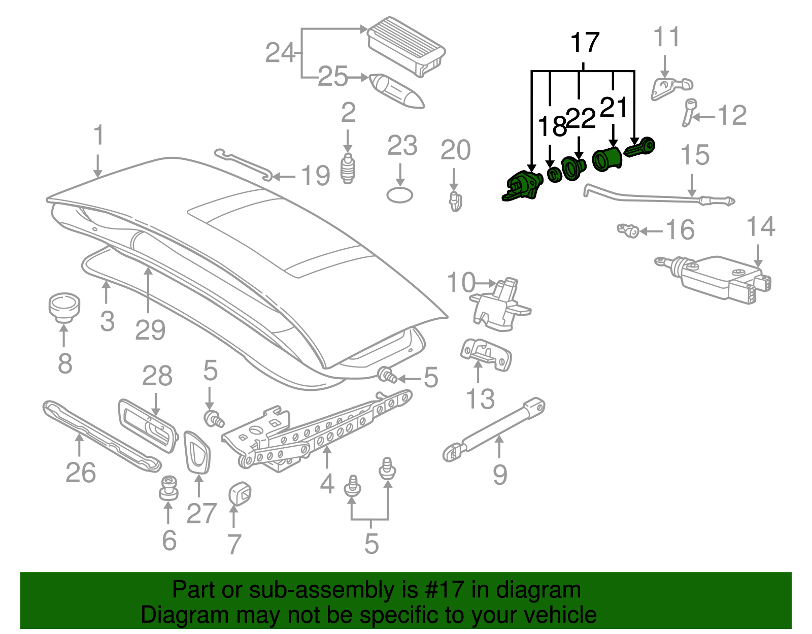 51-24-8-269-957 - Lock Cylinder - 1998-2002 BMW Z3 | BMW Parts Exchange