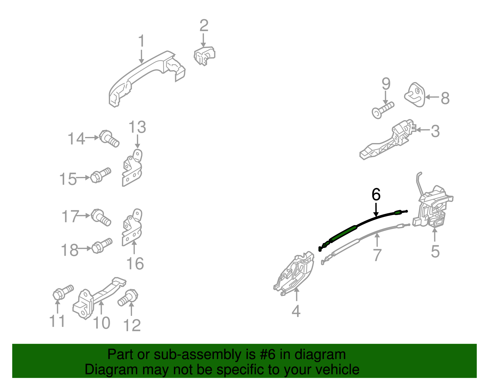 81491-1W000 - Cable 2012-2017 Kia Rio | Kia.Parts Store
