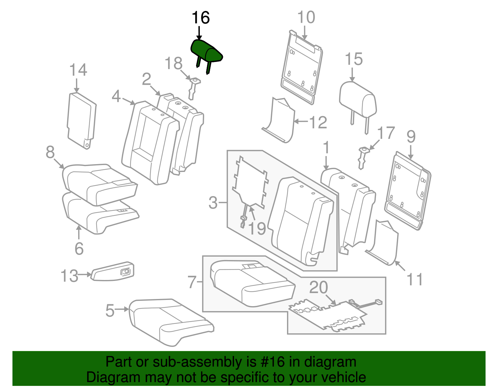 2018-2022 Toyota Sequoia Headrest 71960-0C240-B4 | Toyota Parts Center