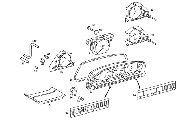 003-540-45-47 - Instrument Cluster 1968-1985 Mercedes-Benz | Mercedes ...