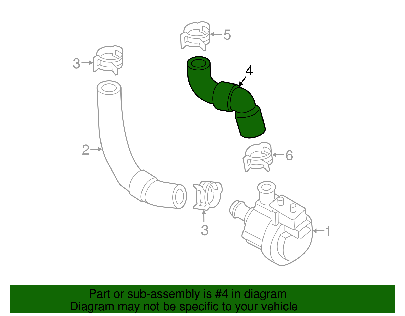 2015 Volkswagen Engine Coolant Hose 5Q0-122-073-H | OEM VW Parts Haus