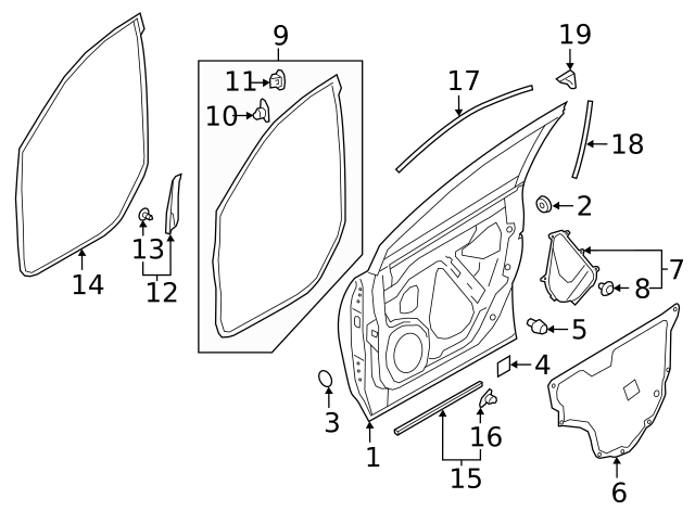 2006-2024 Subaru Door Weather-Strip Clip 909120043 | Subaru Parts HQ