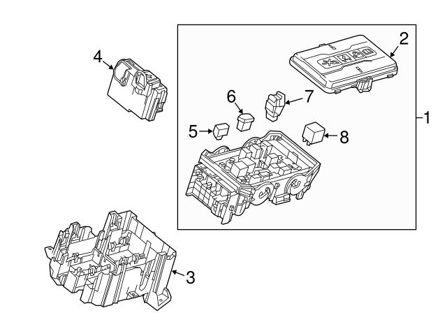 2020 Chevrolet Malibu Fuse Box Cover 84586308 | TascaParts.com
