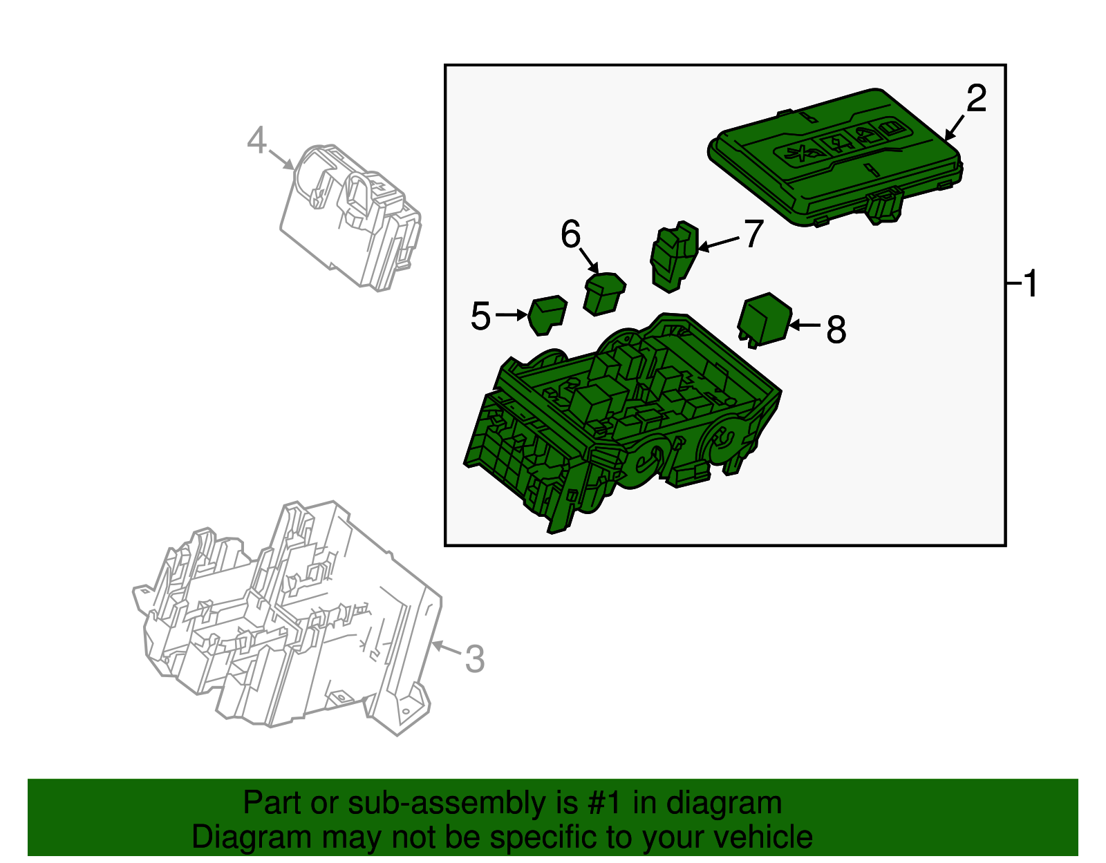 2019-2021 Chevrolet Malibu Engine Wiring Harness Junction Block ...