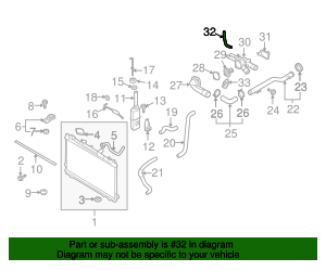 25468-23501 - Water Hose Assembly 2004-2010 Kia | Kia.Parts Store