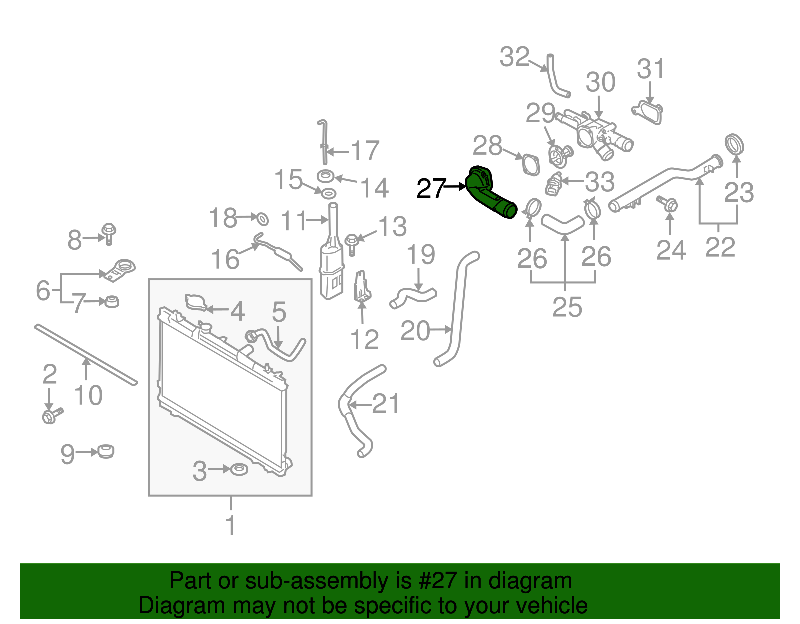 2004-2011 Kia Thermostat Cover 25631-23501 | Retail Performance Auto Parts