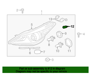 2012-2017 Hyundai Azera Signal Lamp Bulb 18642-21007-S | OEM Parts Online