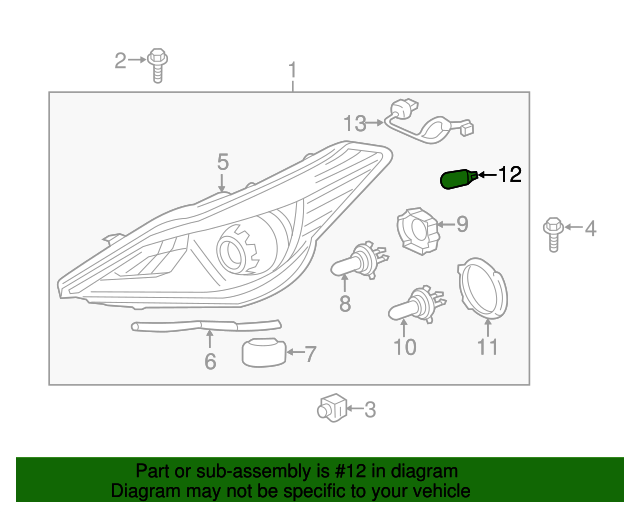 1864221007S - 2012-2017 Hyundai Azera - Front Right or Left Turn Signal ...