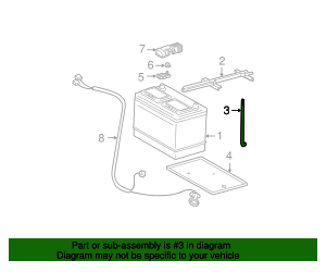 2000-2007 Toyota Battery Hold Down Stud 74451-0C010 | Toyota Parts Center