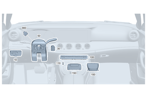 Switch in Instrument Panel and Center Console for 2020 Mercedes-Benz ...