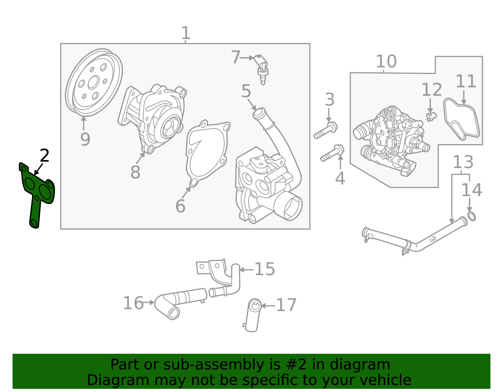 25130-2S000 - Water Pump Assembly Gasket 2021-2025 Kia | Kia.Parts Store