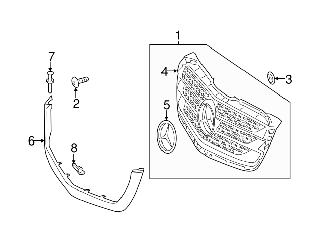 906-817-00-16 - Emblem 2010-2018 Mercedes-Benz | Mercedes-Benz USA Parts