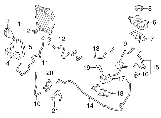 2018-2020 Volvo XC60 Auxiliary Radiator Upper Bracket 31439820 ...