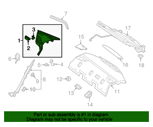 213-690-09-25-9K30 - Upper Quarter Trim 2017-2020 Mercedes-Benz ...