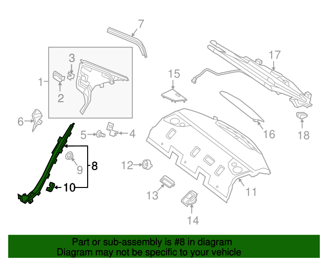 213-690-14-25-9051 - Lower Quarter Trim 2017-2023 Mercedes-Benz ...