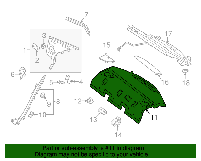 2017-2020 Mercedes-Benz Package Tray Trim 213-690-87-05-9F93 ...