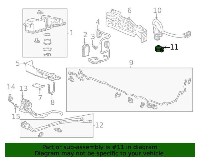 2020-2024 GM Emission Reduction Fluid Injector Clamp 55506825 GM ...