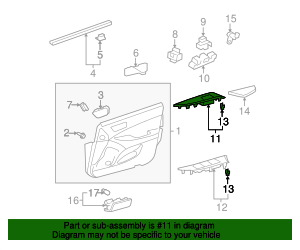 74230-33100-E0 - Door Window Switch Bezel 2009-2012 Lexus ES350 ...