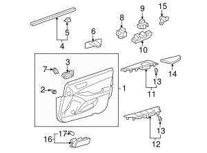 68171-33070 - Door Window Molding 2007-2012 Lexus ES350 ...