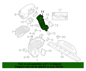 28138-2M200 - Engine Air Intake Hose 2013-2014 Hyundai Genesis Coupe ...