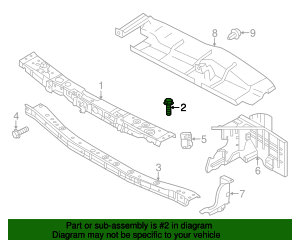 2007-2024 Nissan Fender Bolt 01125-N6061 | Parts for Nissans