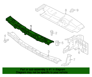 2012-2019 Nissan Versa Upper Tie Bar F2511-3ANMH | Nissan Parts Central
