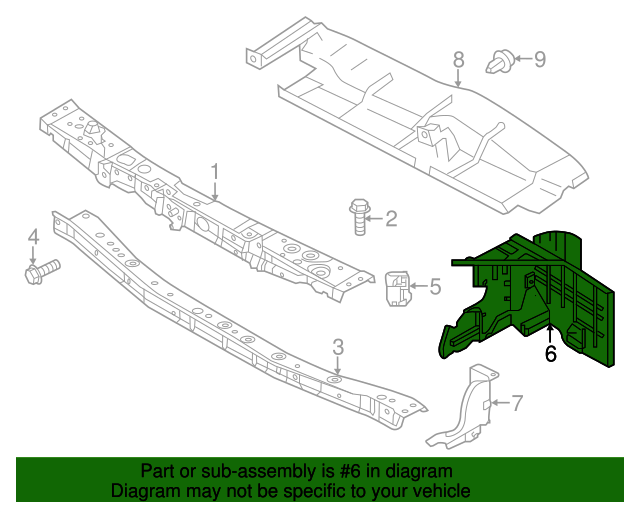 62823-3WC0A - Air Guide 2015-2016 Nissan Versa Note | Nissan Parts ...