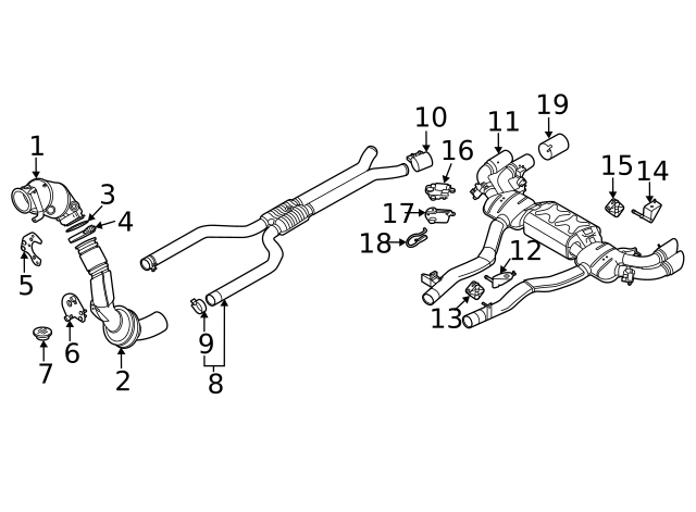 18308746786 - 2020 BMW Center Muffler (18-30-8-746-786) | BMW of South ...