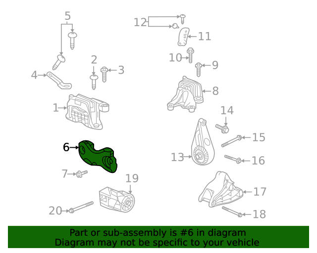 2020 GM Mount Bracket 84182610 | GMPartsDirect.com
