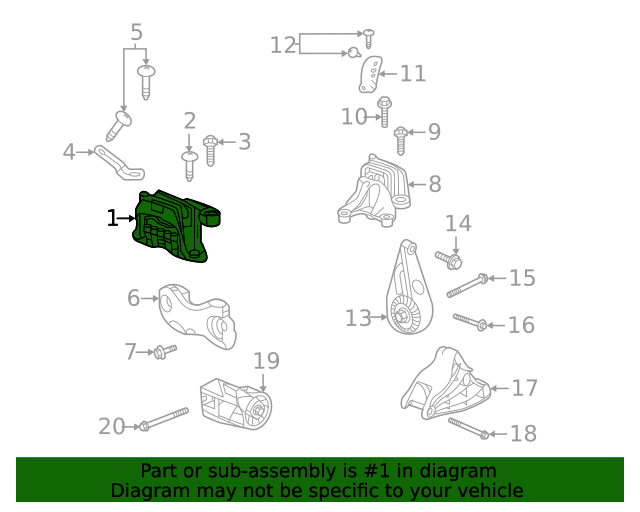 Buy Genuine GM Auto Parts - Mount (Part # 84624770) | GM Parts Store