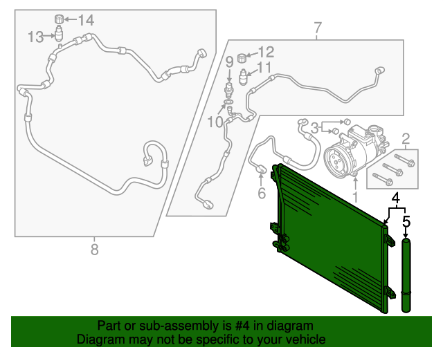561-820-411 - Condenser Assembly - 2012-2019 Volkswagen Passat | VW ...