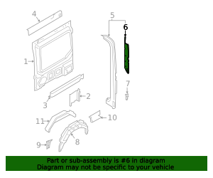 Genuine OEM Ford Part - Body D-Pillar Reinforcement JK4Z-61243A47-A ...