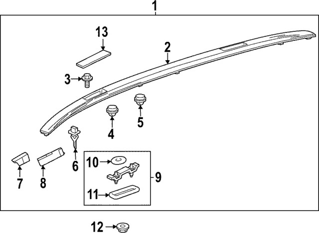 2019-2023 Toyota Luggage Rack Pad 62436-0R010 | Toyota Parts Center