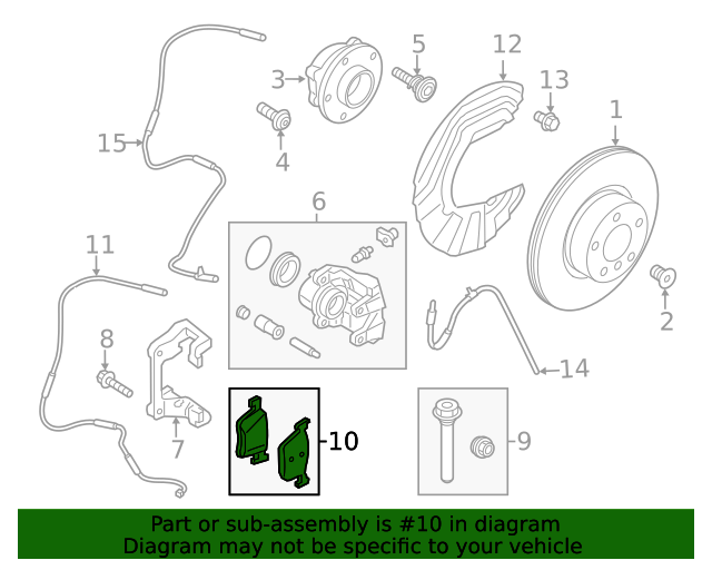 34106888777 - 2019-2022 BMW Disc Brake Pad Set Front (34-10-6-888-777 ...