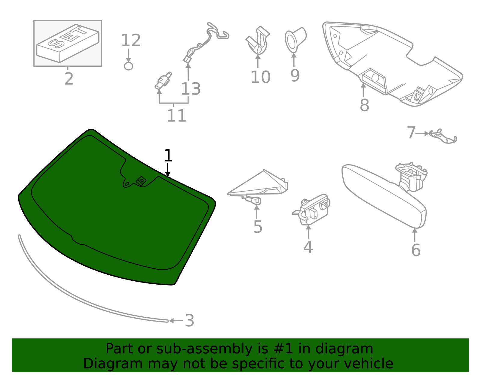 2020-2024 Porsche Taycan Windshield 9J1-845-099-T-NVB | OEM Parts Online