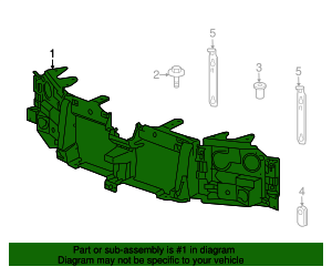 2002-2009 Chevrolet Headlamp and Grille Mount Panel 15831182 ...