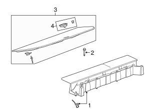 2009-2017 GM Ebony Rear Compartment Floor Stowage Compartment Cover ...