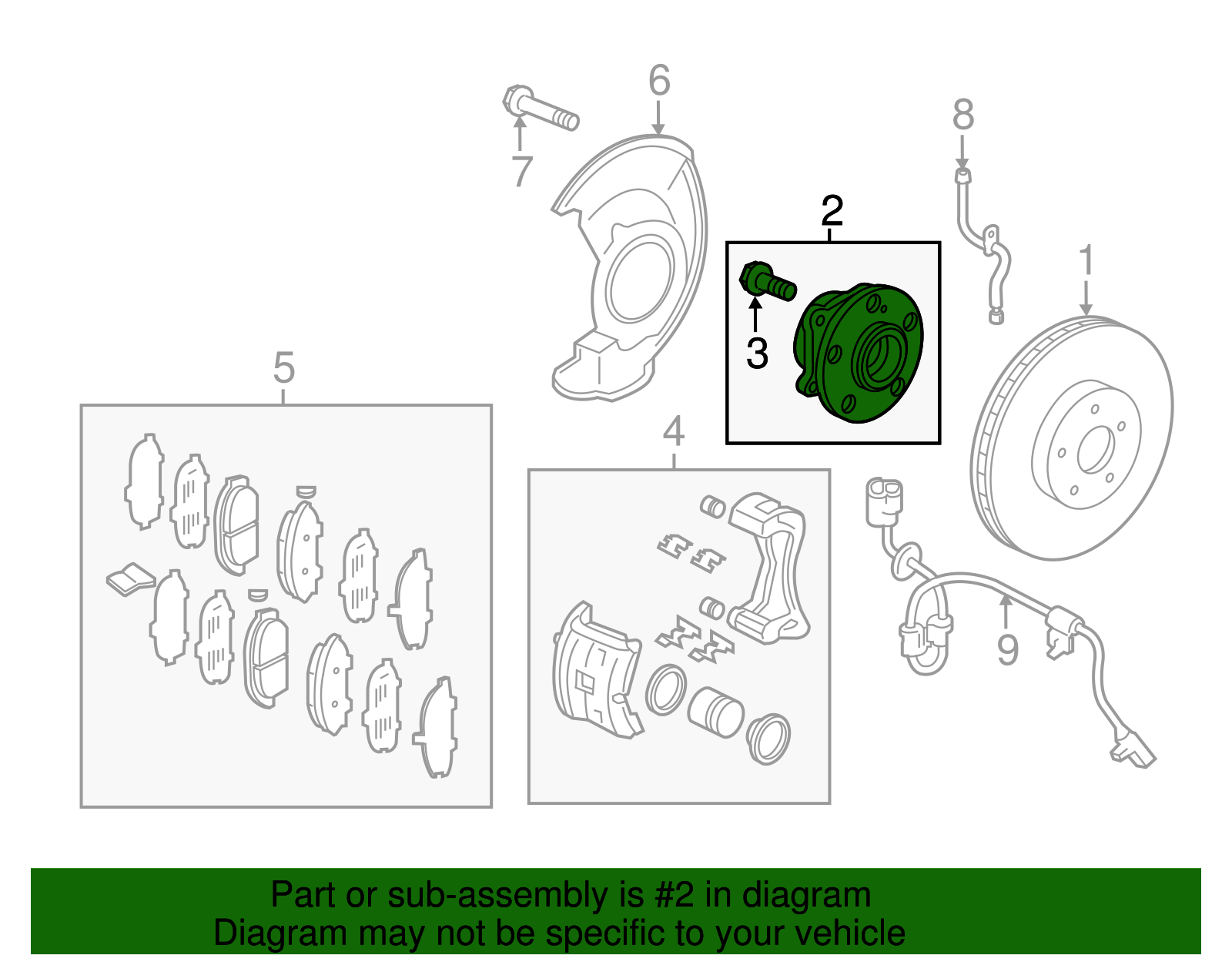 2011 2017 Honda Odyssey Front Hub Bearing Assembly Genuine Honda Parts