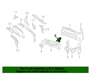 2010-2017 GM Liftgate Latch Striker Reinforcement 20832573 GM ...