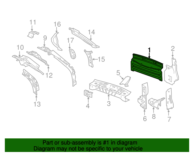 2010-2017 GM Rear End Panel 23473804 GM | GMPartsDirect.com