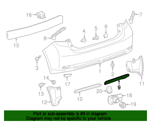 2011-2013 Lexus CT200h Louver 52565-76010 | SSL Parts