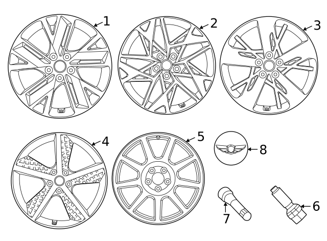 2022-2024 Genesis GV70 Wheel, Alloy 52910-AR210 | OEM Parts Online