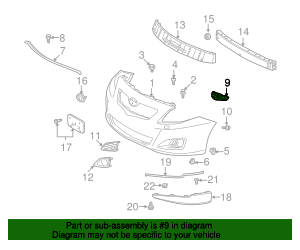 2009-2010 Toyota Corolla Side Retainer 52115-02130 | Elmhurst Toyota Parts