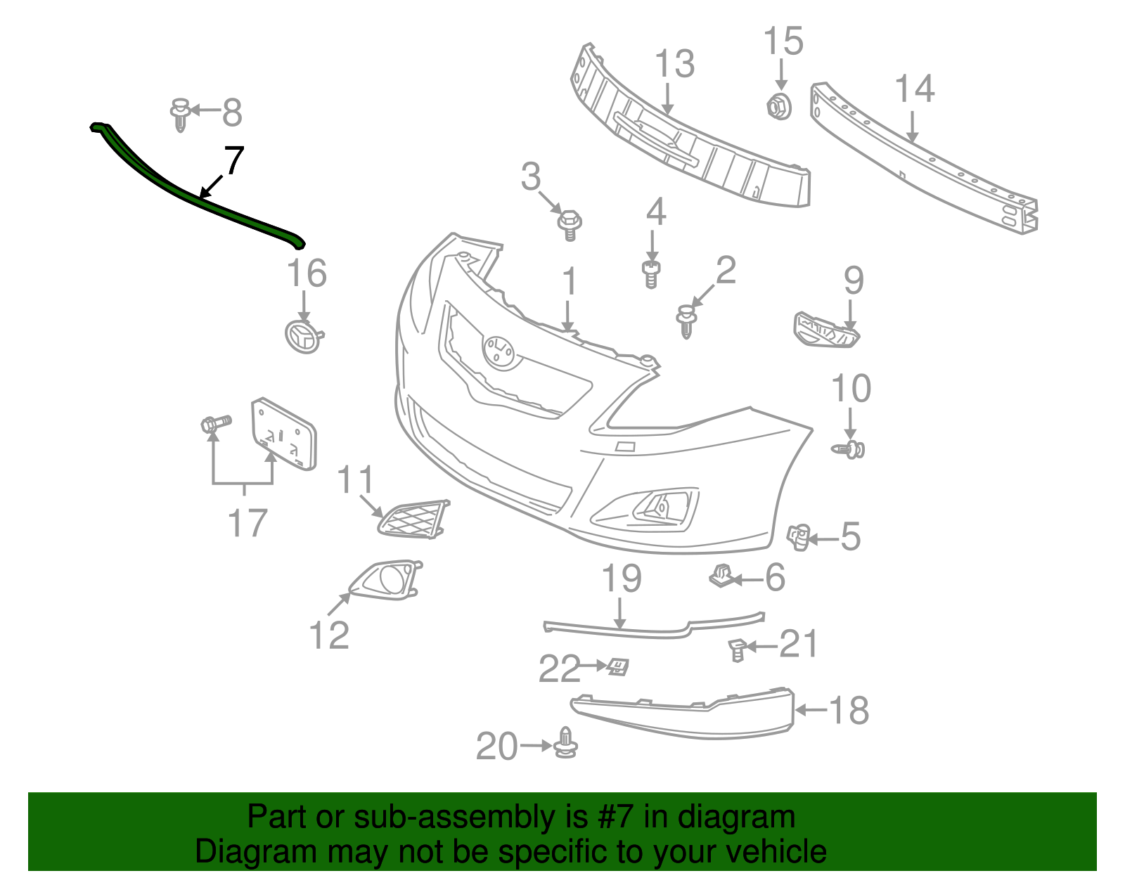 53395-02040 - High-Quality Bumper Seal for 2009-2013 Toyota Corolla ...